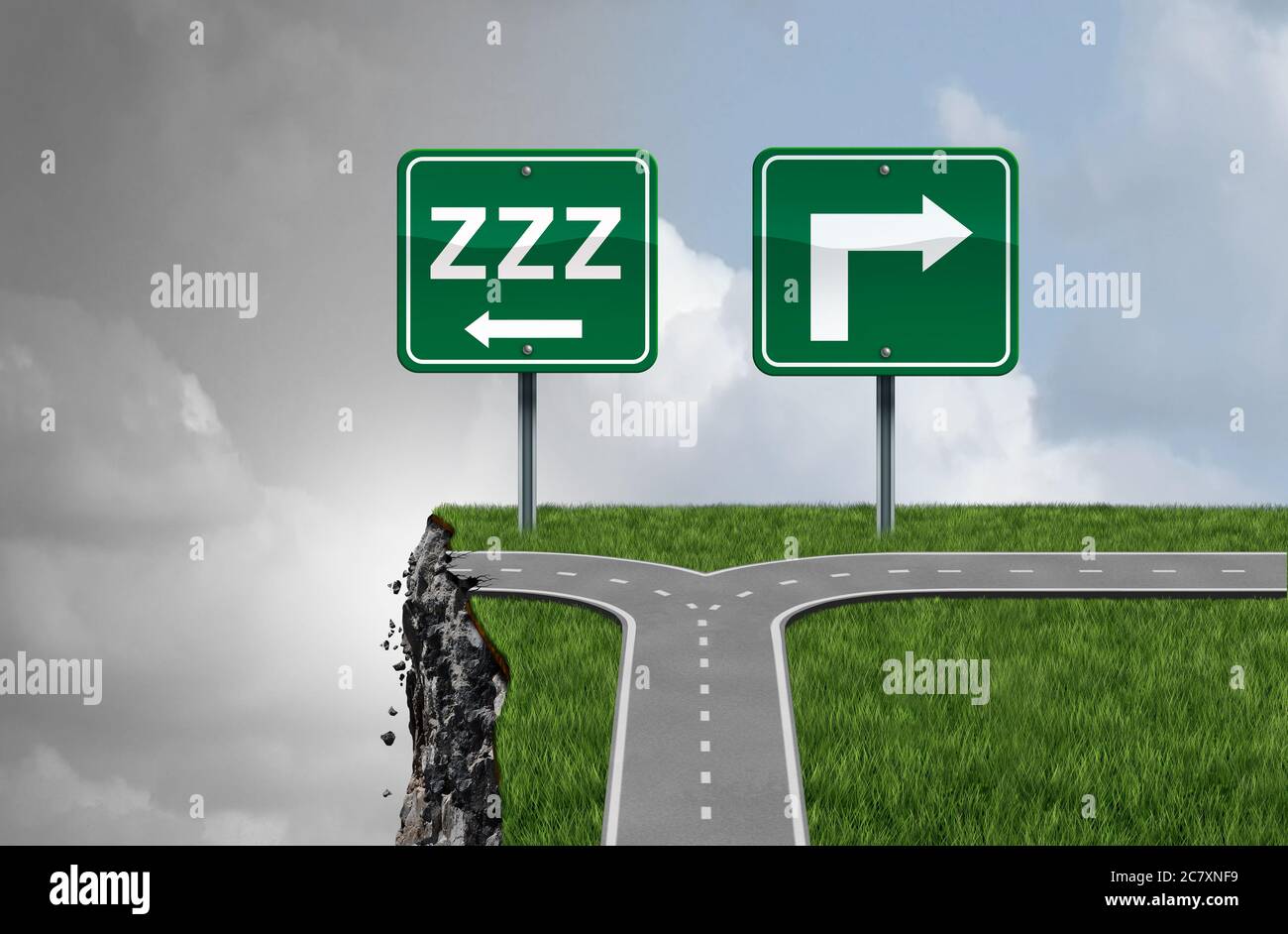 Sleeping while driving and drowsy driver concept as a traffic symbol ...