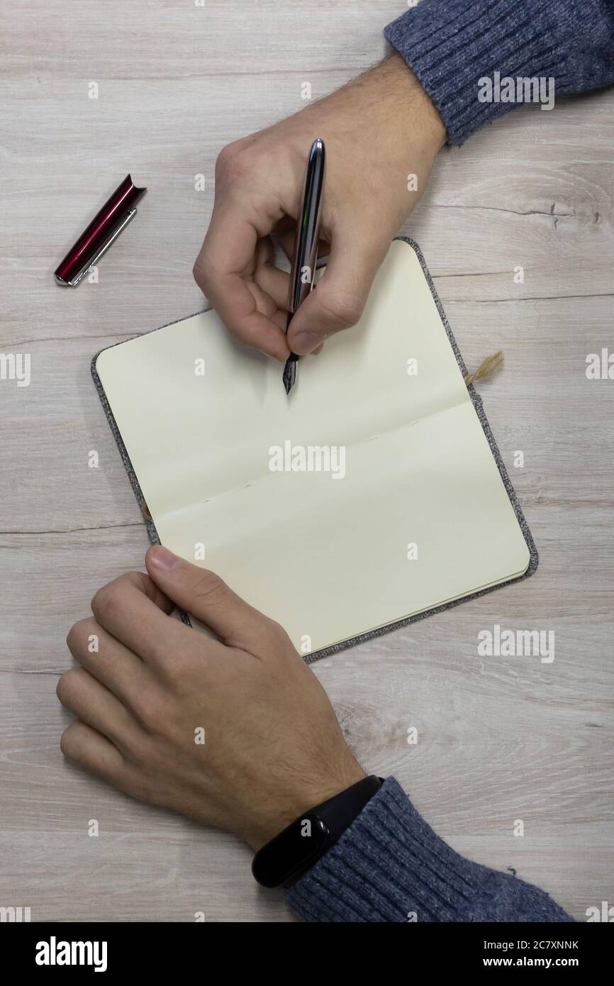 Overhead shot businessman writing hi-res stock photography and images ...