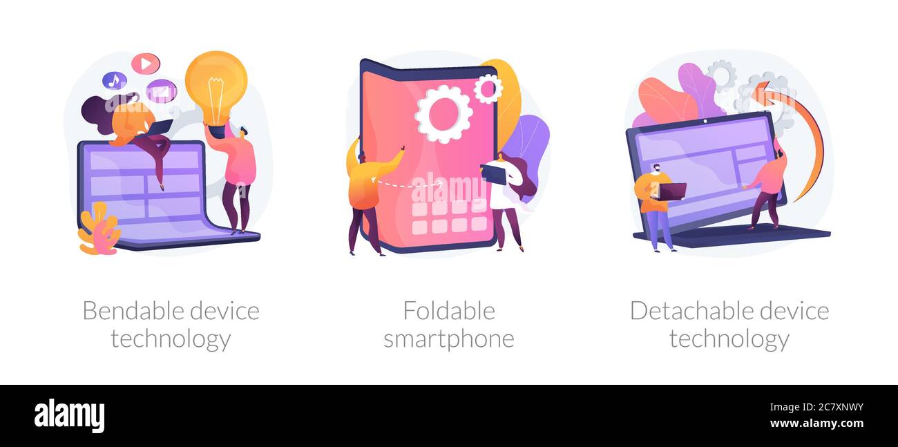 Innovative screen technologies vector concept metaphors Stock Vector ...