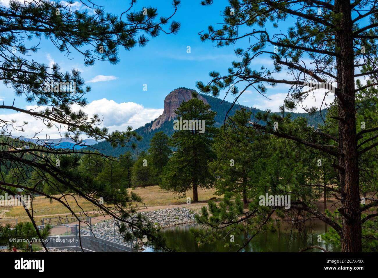The Lionshead over Davis Ponds in Staunton State Park Colorado Stock ...