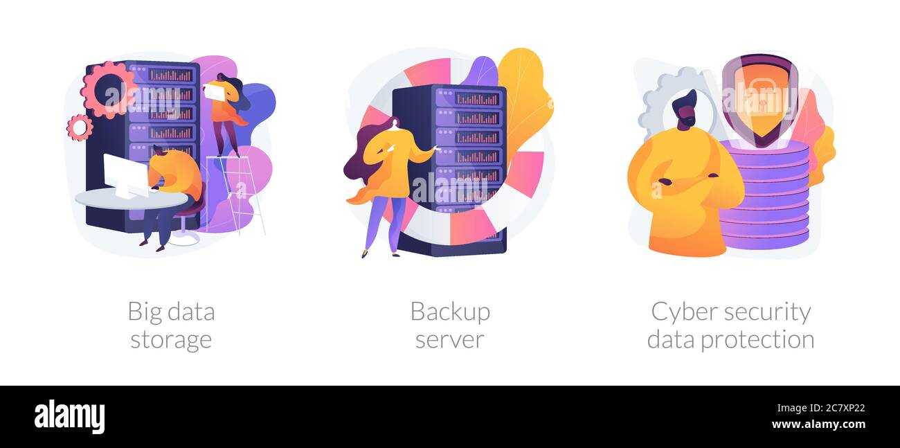 Big data storage and protection vector concept metaphors Stock Vector ...