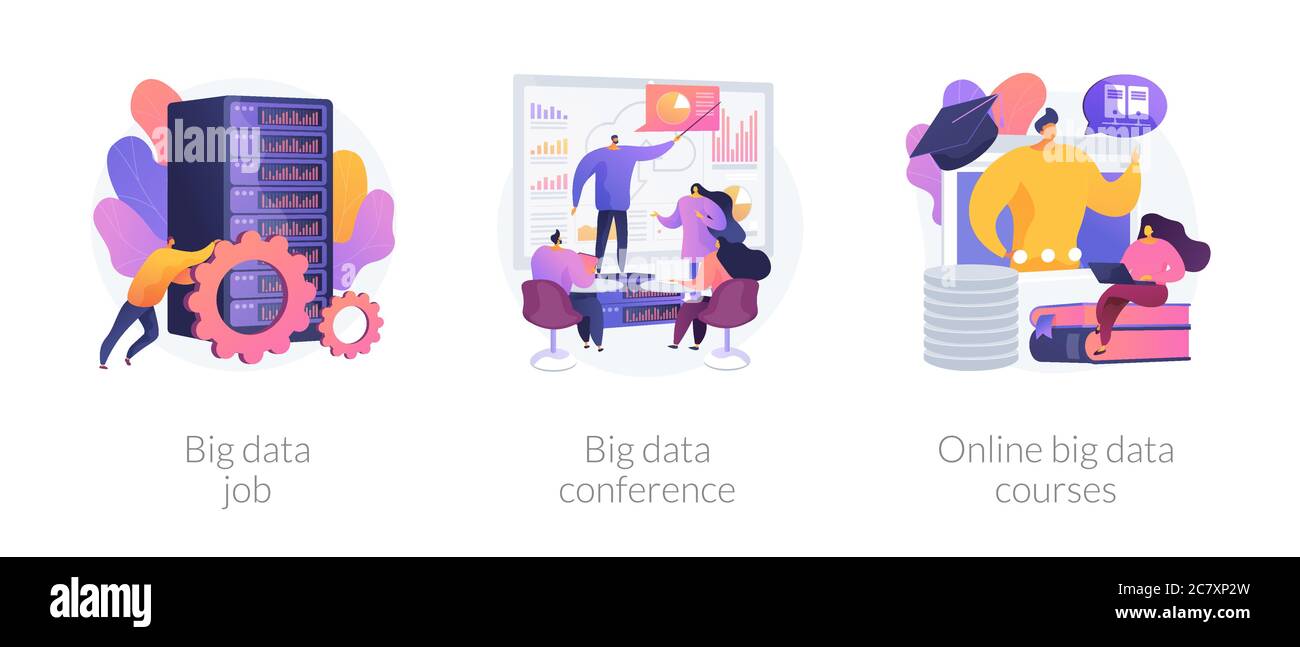 Big data education and employment vector concept metaphors Stock Vector ...