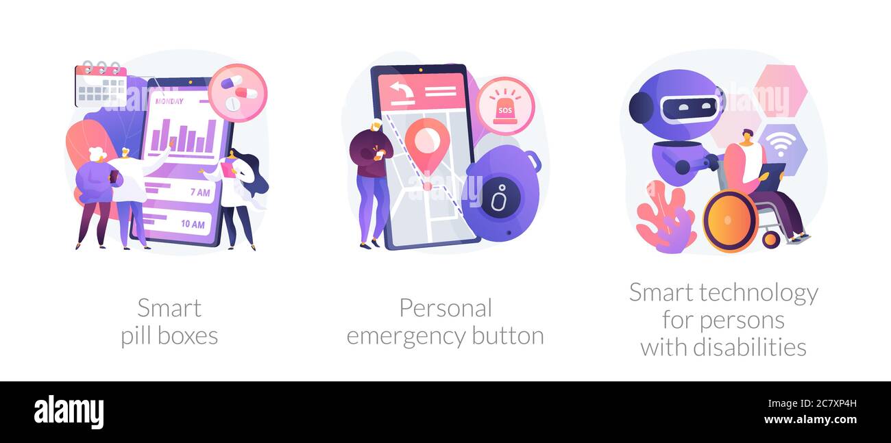 Digital healthcare support abstract concept vector illustrations Stock ...