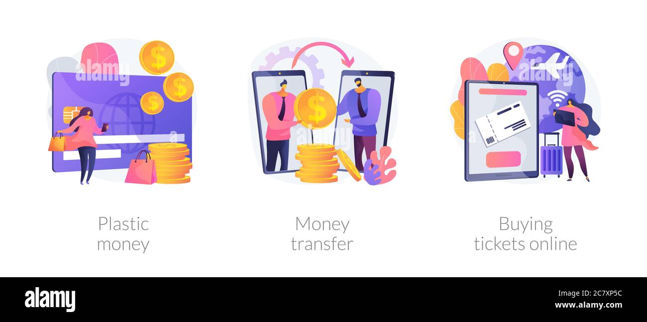 Electronic transactions abstract concept vector illustrations Stock ...