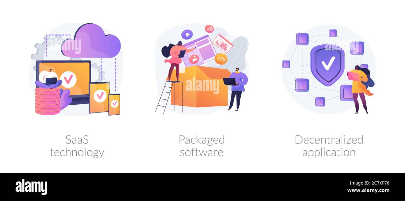 Application service abstract concept vector illustrations Stock Vector ...