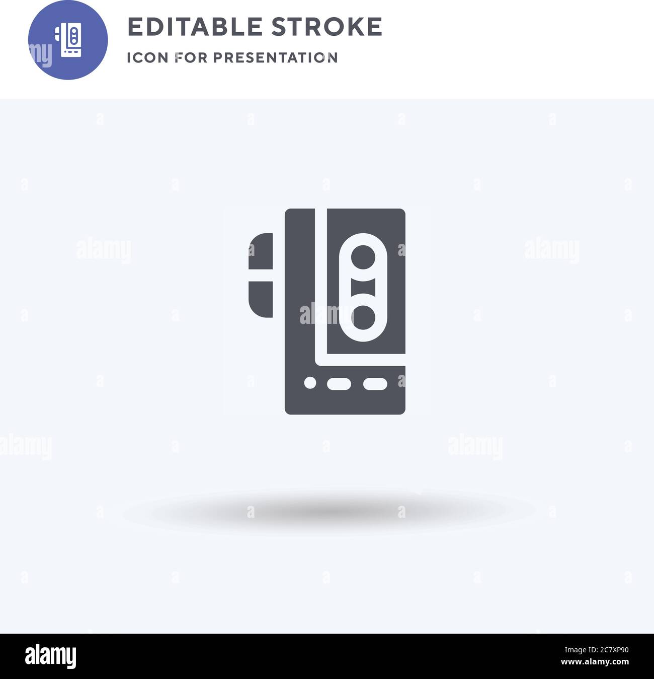 Voice Recorder icon vector, filled flat sign, solid pictogram isolated ...