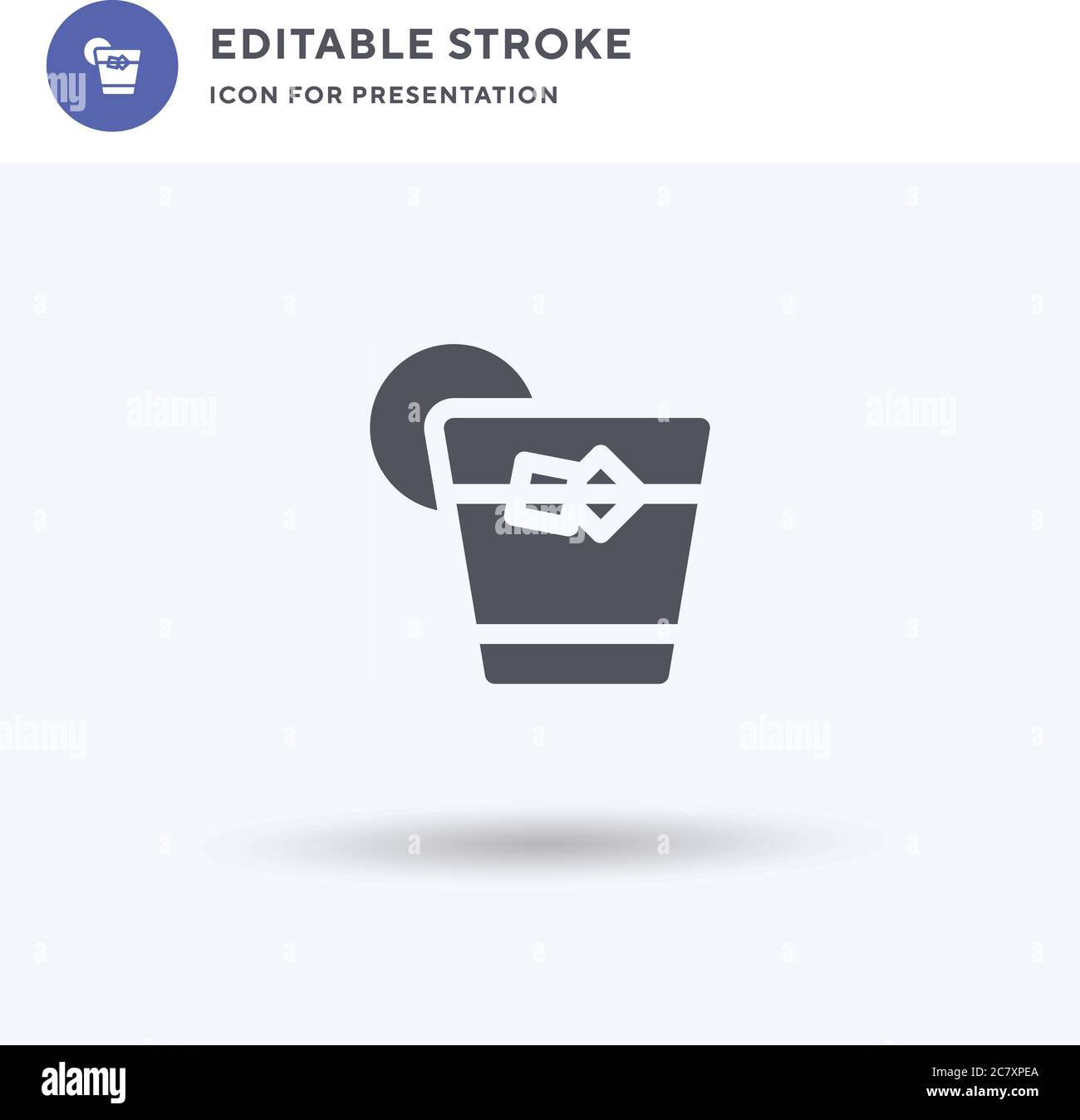 Negroni icon vector, filled flat sign, solid pictogram isolated on ...