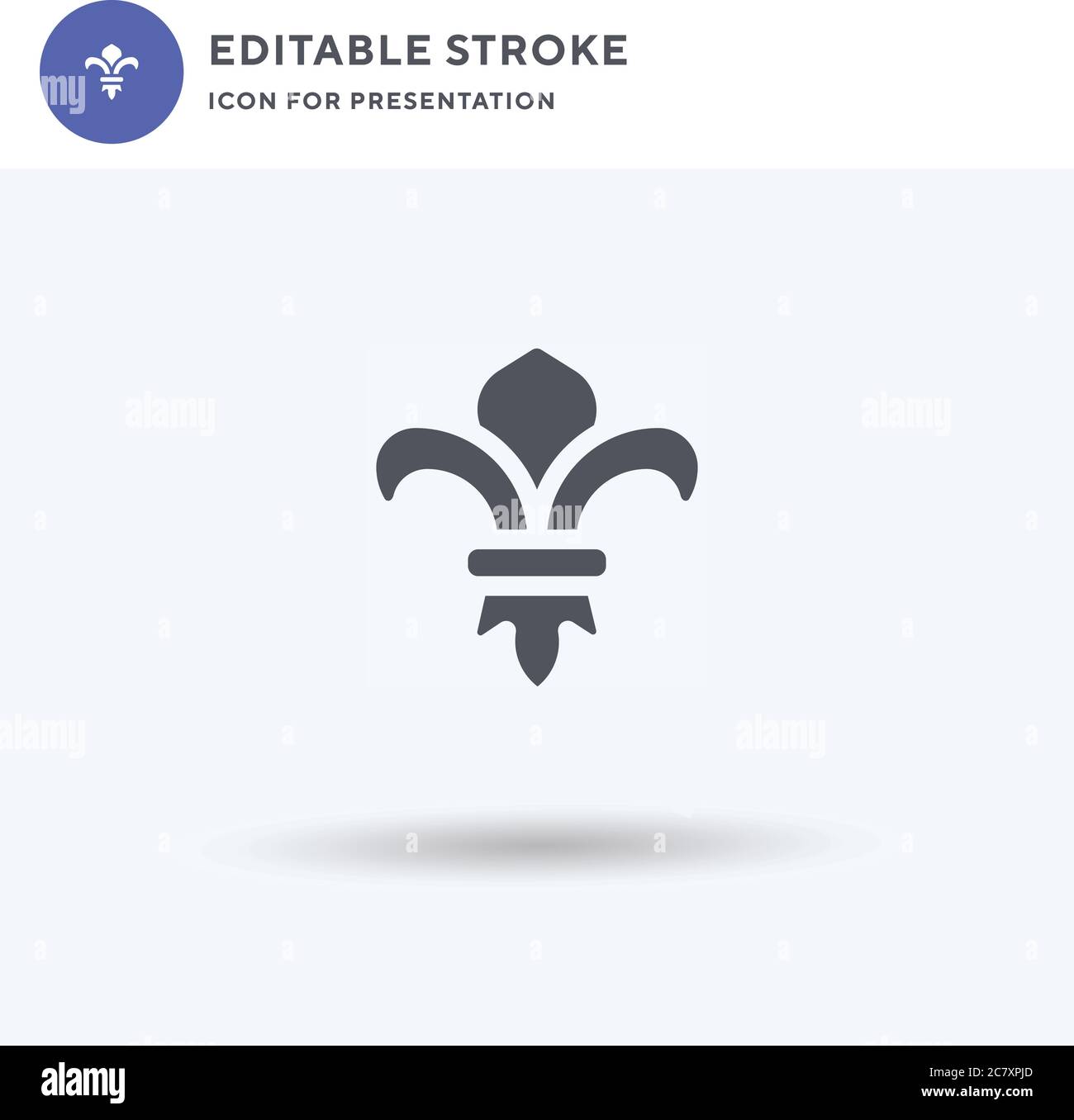 Fleur De Lis icon vector, filled flat sign, solid pictogram isolated on ...