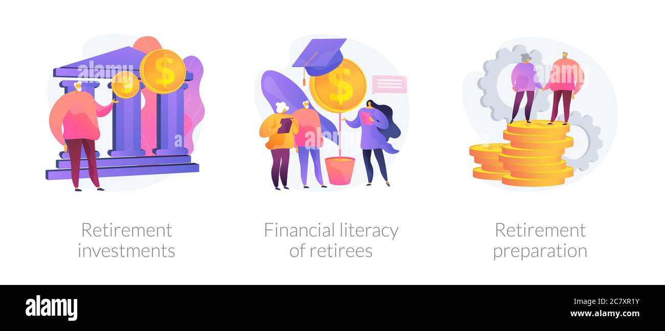 Smart retirement vector concept metaphors Stock Vector Image & Art - Alamy