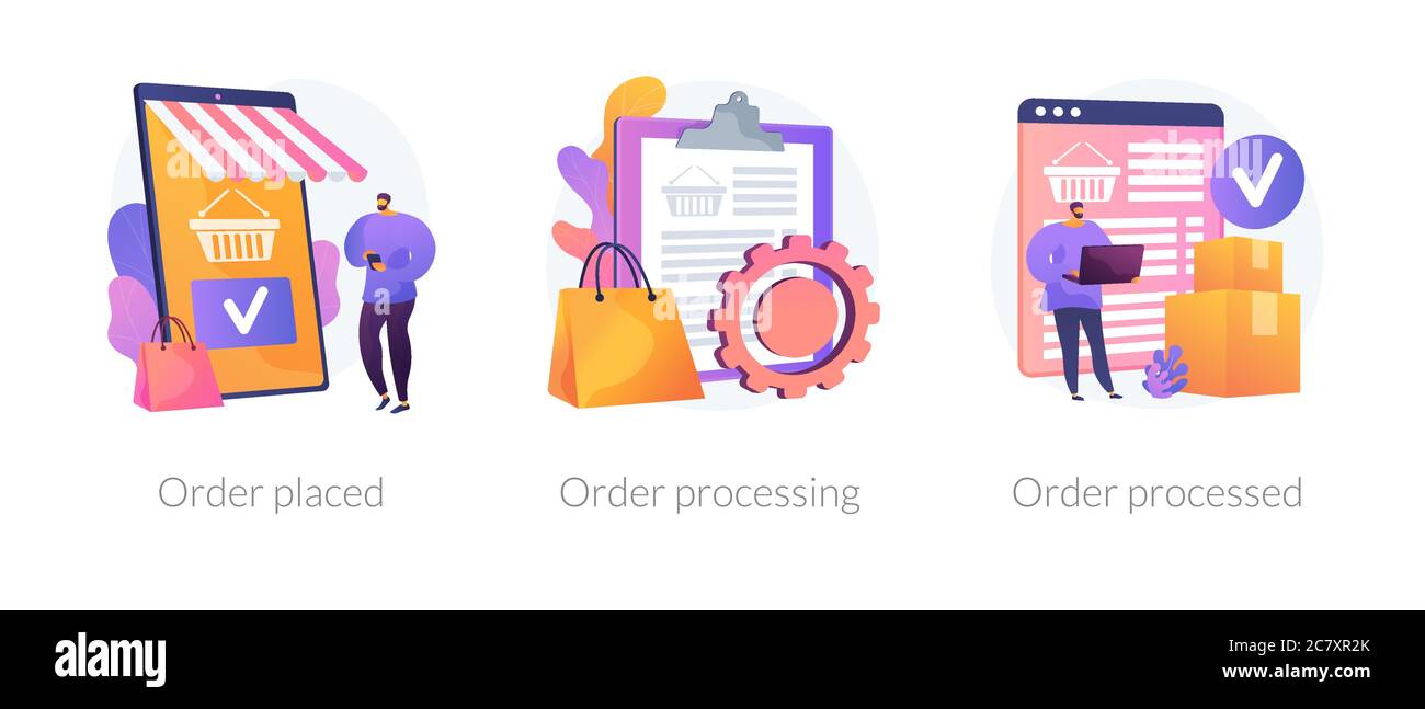 Order status Stock Vector Images - Alamy