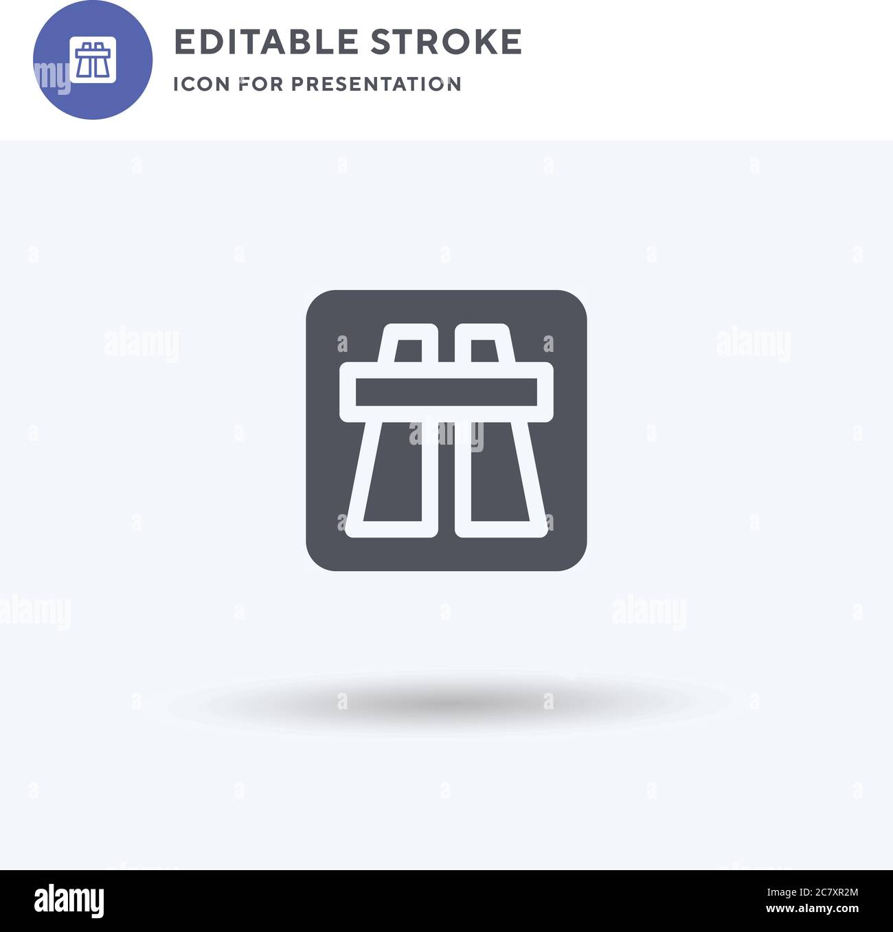 Motorway icon vector, filled flat sign, solid pictogram isolated on ...