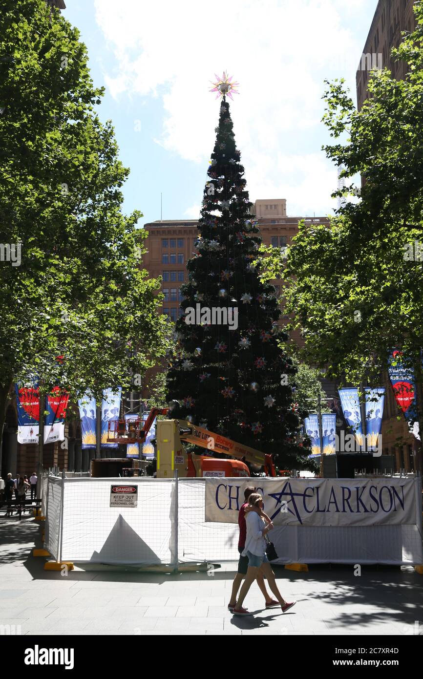 The Christmas tree in Martin Place, Sydney Stock Photo - Alamy