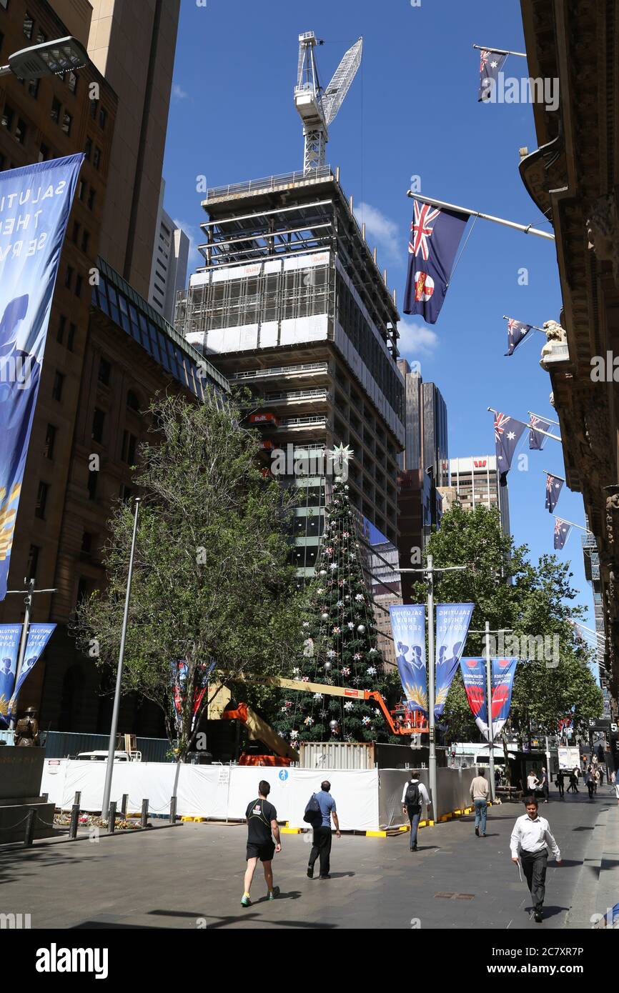 The Christmas tree in Martin Place, Sydney Stock Photo - Alamy