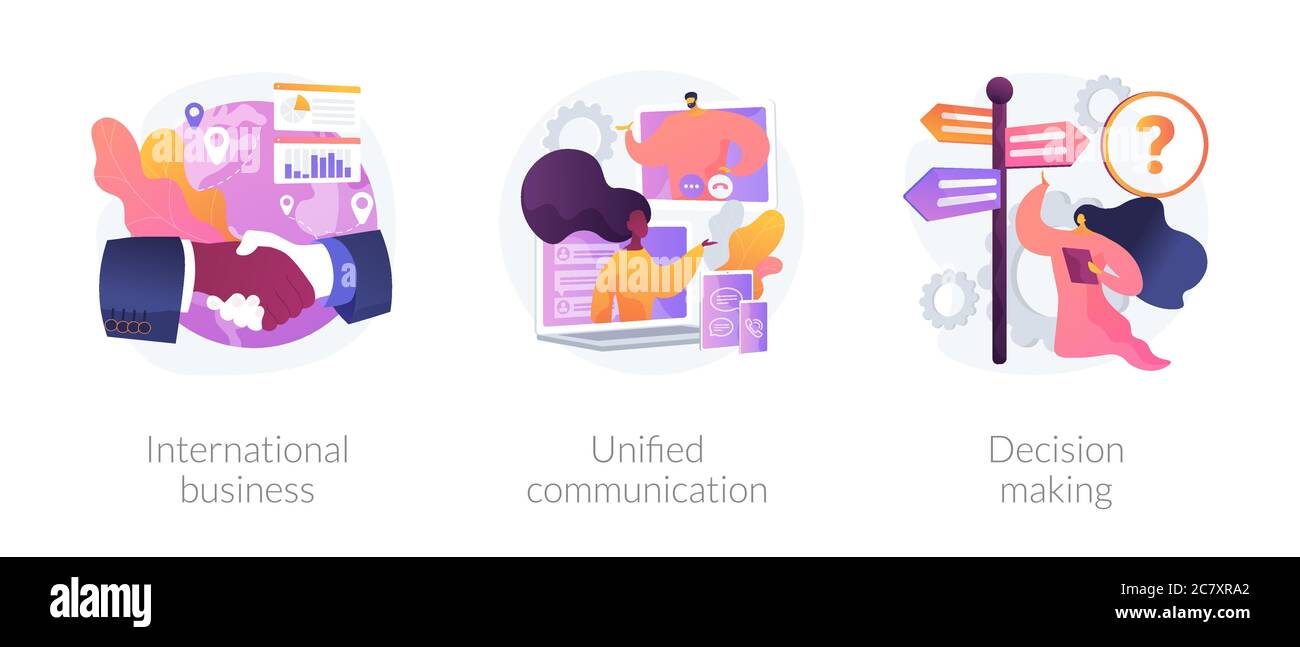 Business communication and collaboration vector concept metaphors Stock ...