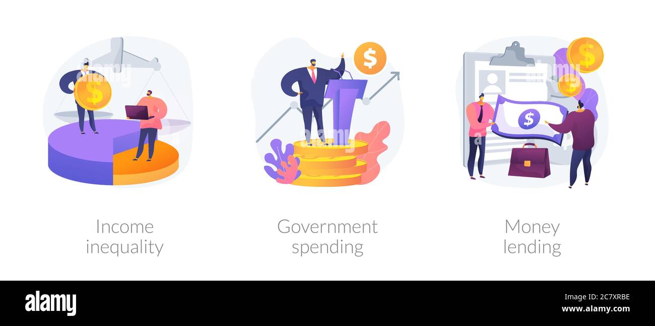 Money distribution abstract concept vector illustrations Stock Vector ...