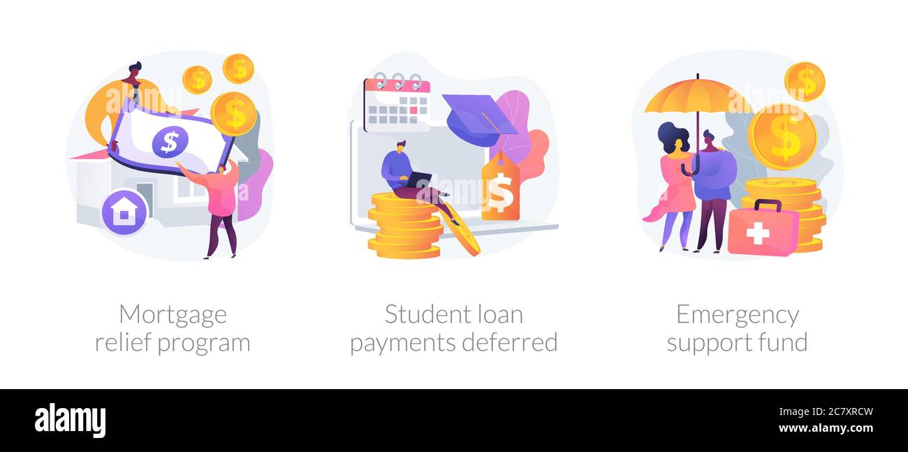 Coronavirus stimulus package plan abstract concept vector illustrations ...