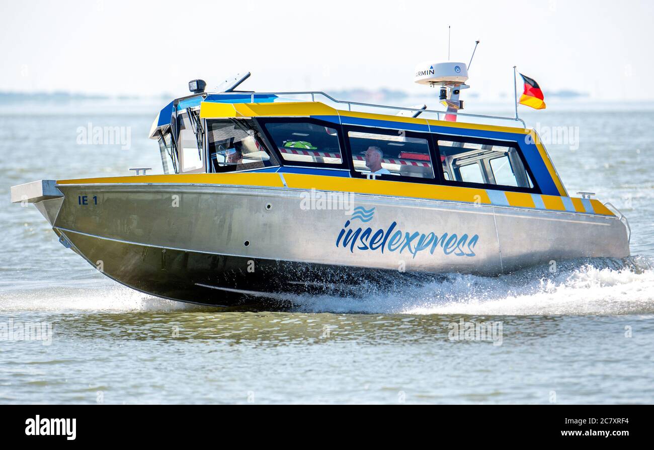 Norderney, Germany. 17th July, 2020. The fast ferry "Inselexpress" of ...