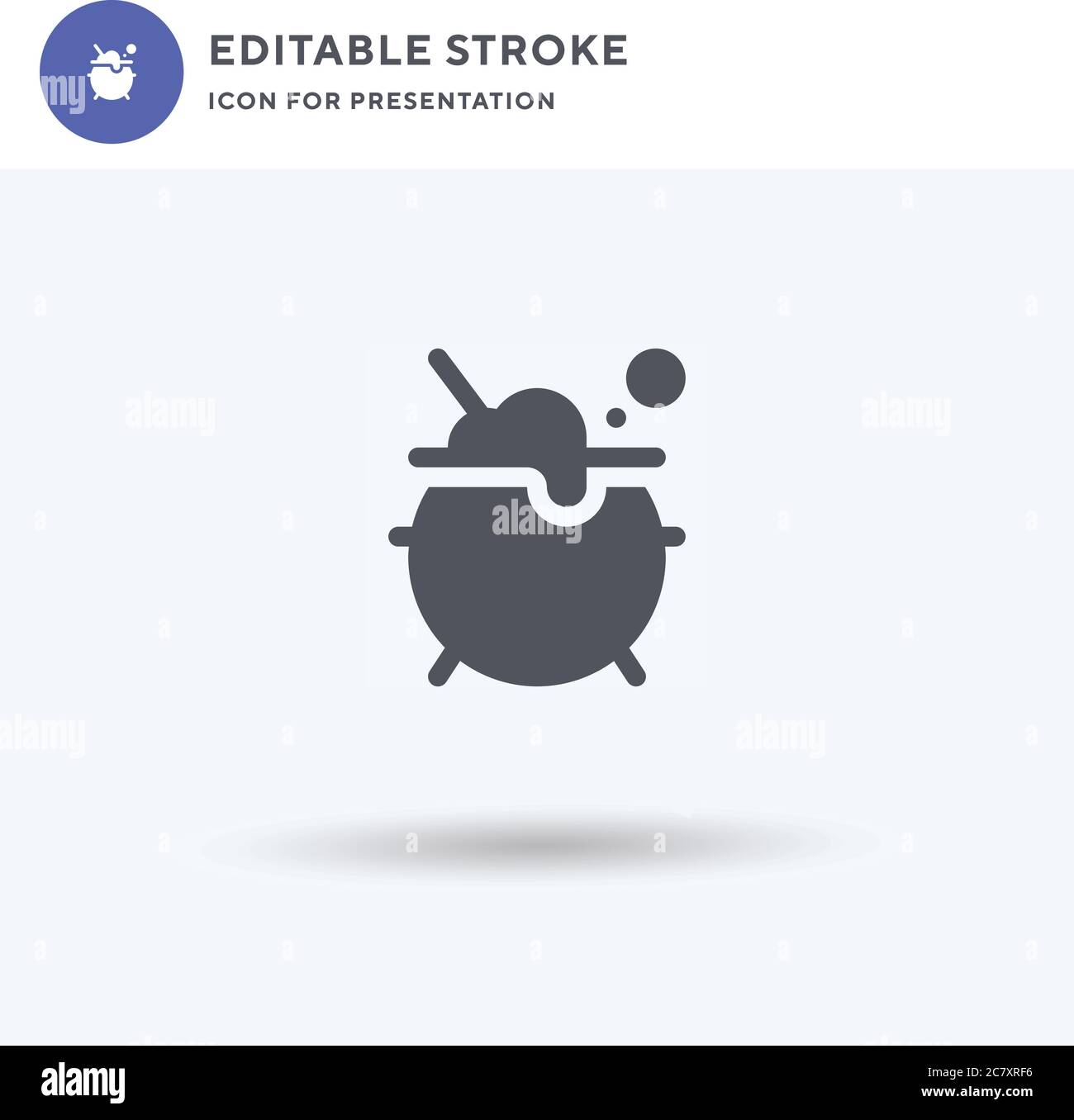 Cauldron icon vector, filled flat sign, solid pictogram isolated on ...