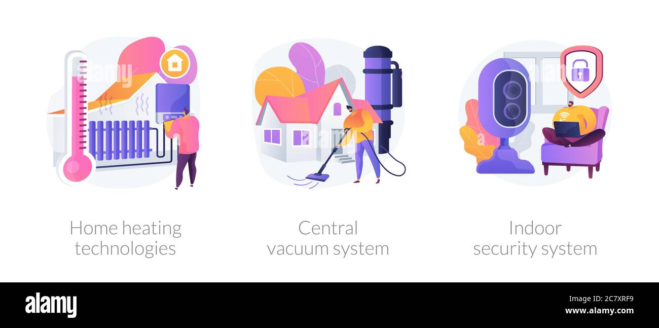 Home technologies abstract concept vector illustrations Stock Vector ...