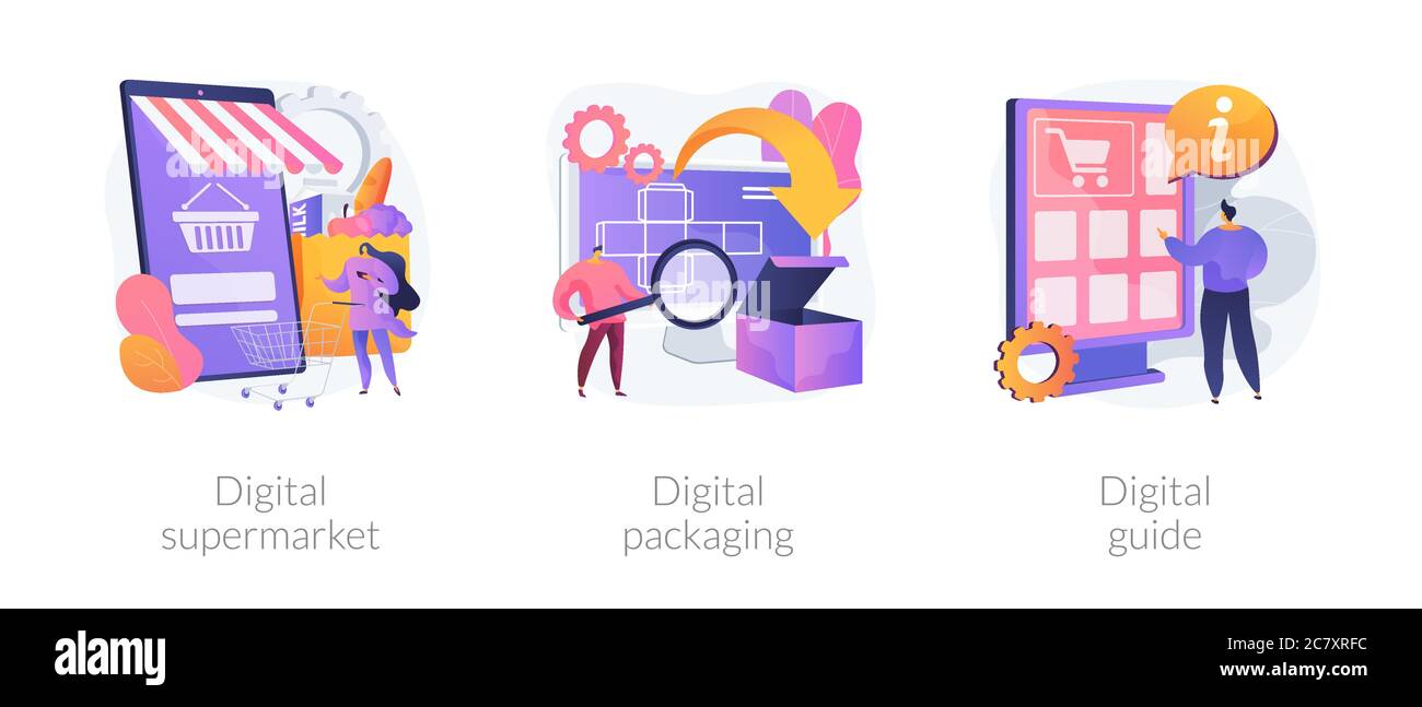 Online services abstract concept vector illustrations Stock Vector ...