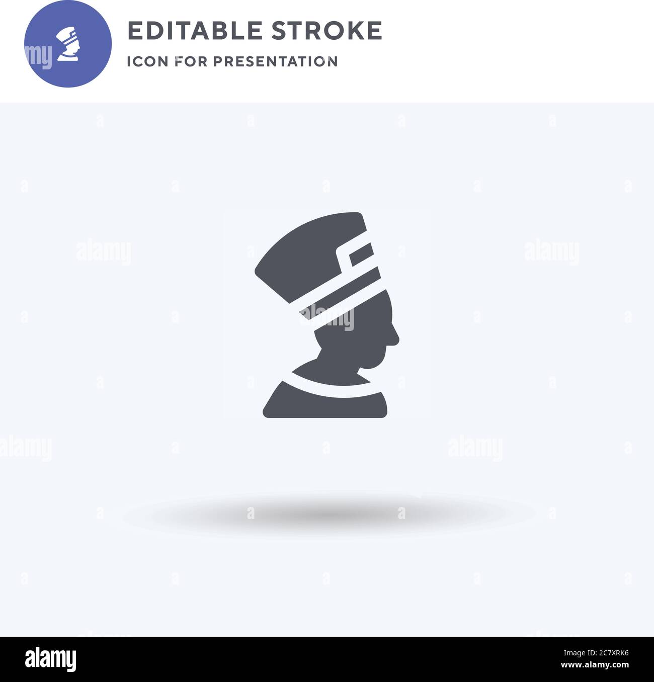 Nefertiti icon vector, filled flat sign, solid pictogram isolated on ...