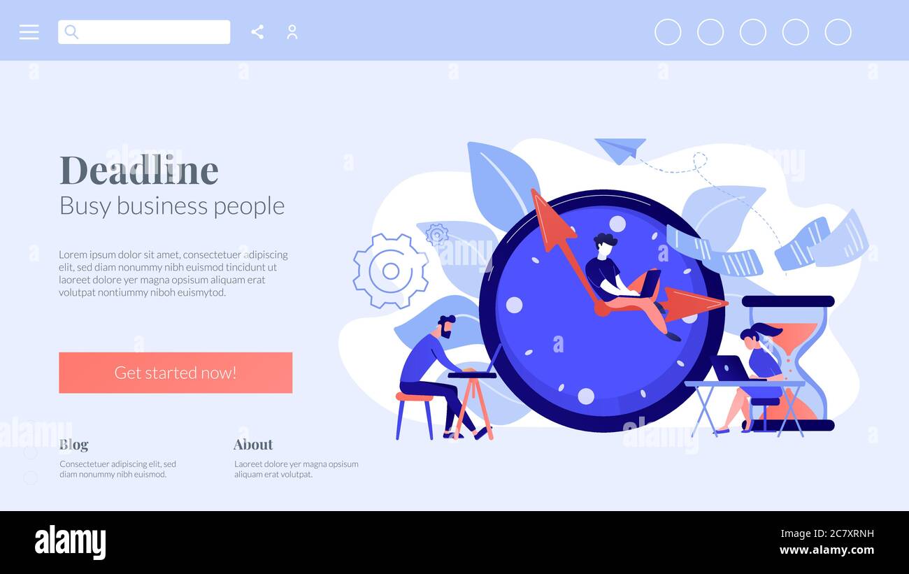 Deadline concept landing page Stock Vector Image & Art - Alamy