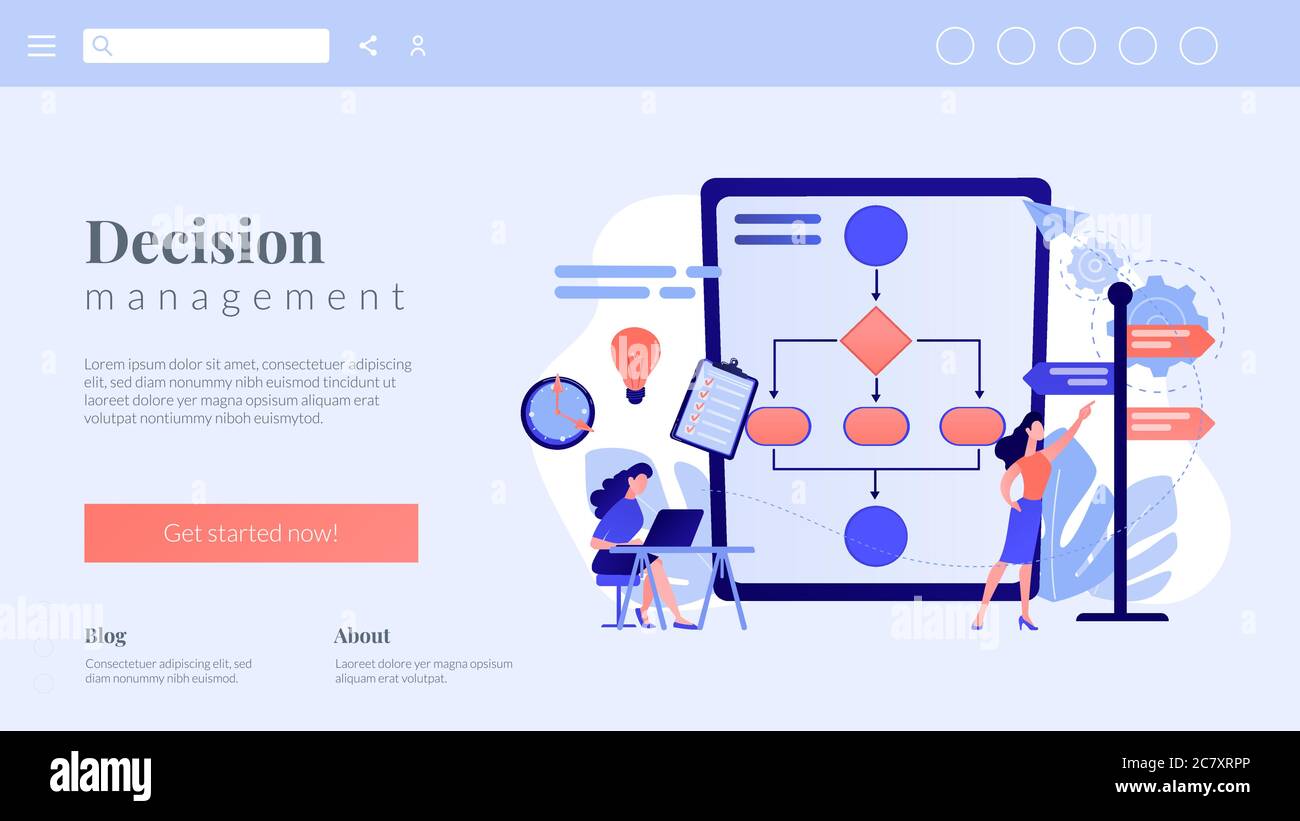 Decision management concept landing page Stock Vector Image & Art - Alamy
