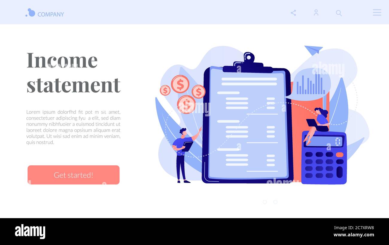 Income statement concept landing page Stock Vector Image & Art - Alamy