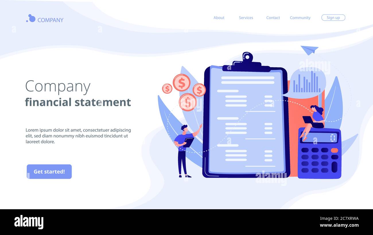 Income statement concept landing page Stock Vector Image & Art - Alamy