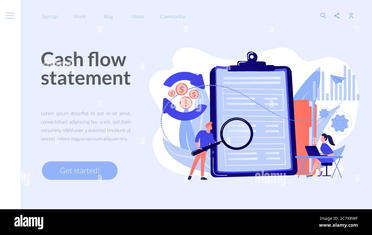 Cash flow statement concept landing page Stock Vector Image & Art - Alamy