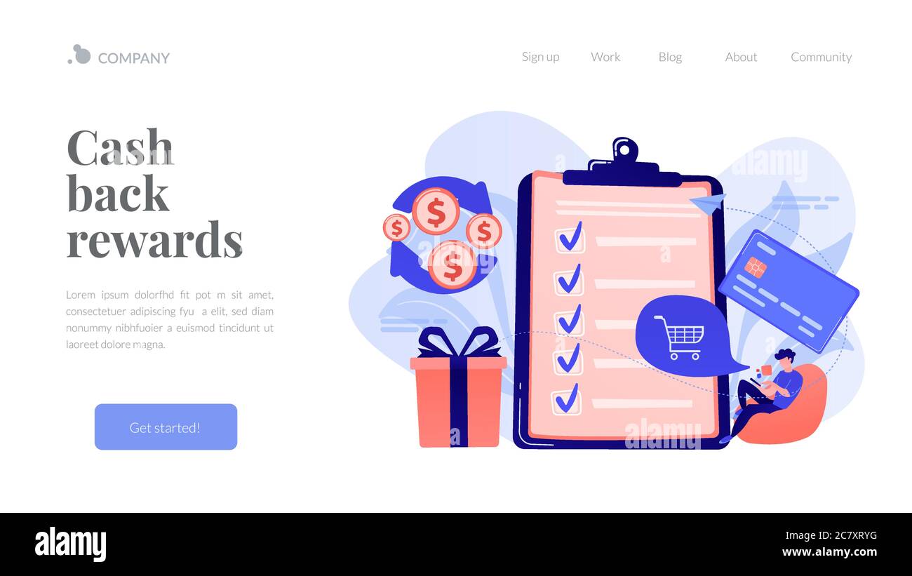 Cash back concept landing page Stock Vector Image & Art - Alamy
