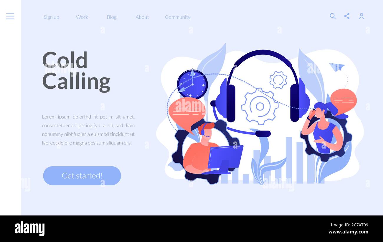 Telephone cold calling Stock Vector Images - Alamy