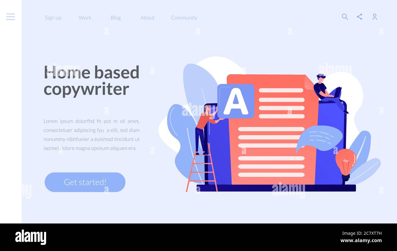 Copywriting concept landing page Stock Vector Image & Art - Alamy