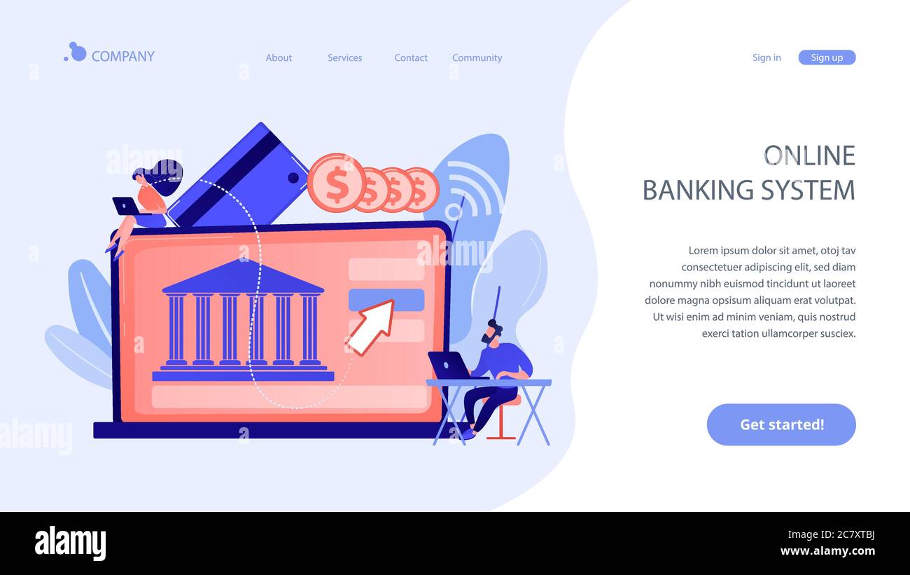 Open banking platform concept landing page Stock Vector Image & Art - Alamy