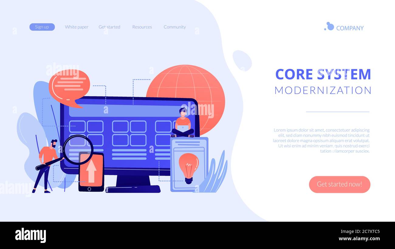 Core system development concept landing page Stock Vector Image & Art ...