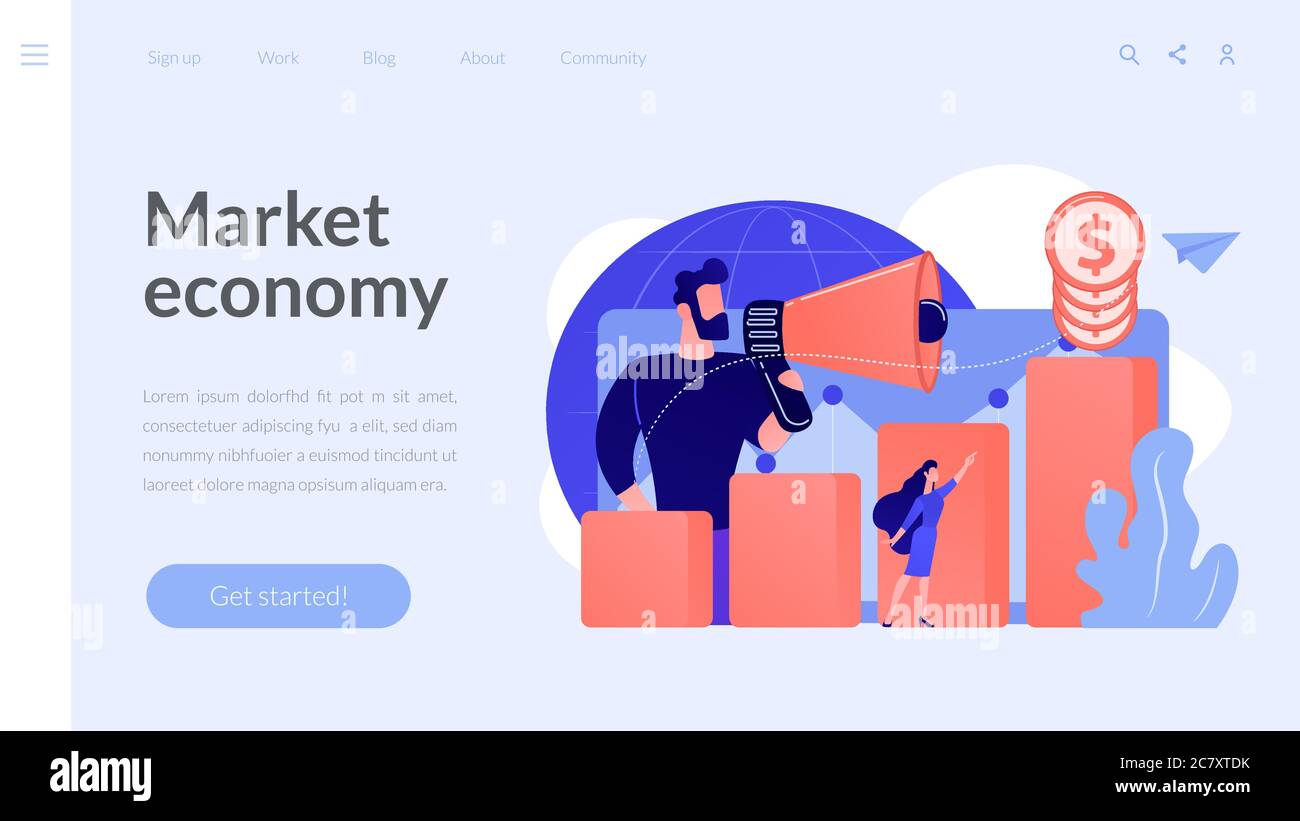 Economic development concept landing page Stock Vector Image & Art - Alamy