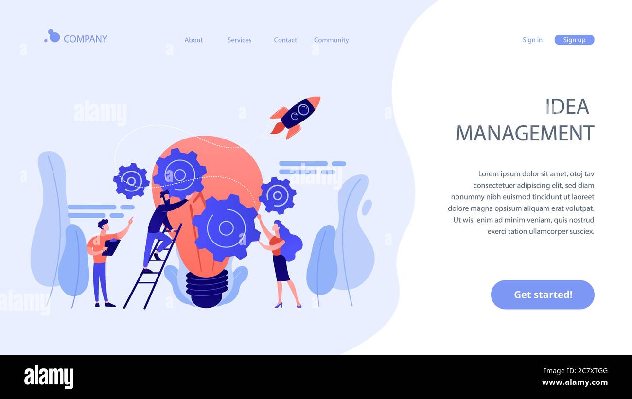 Project management blue gradient Stock Vector Images - Alamy