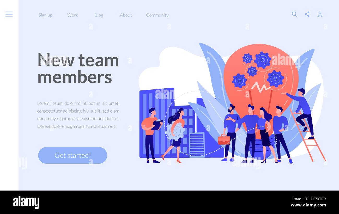 New team members concept landing page Stock Vector Image & Art - Alamy
