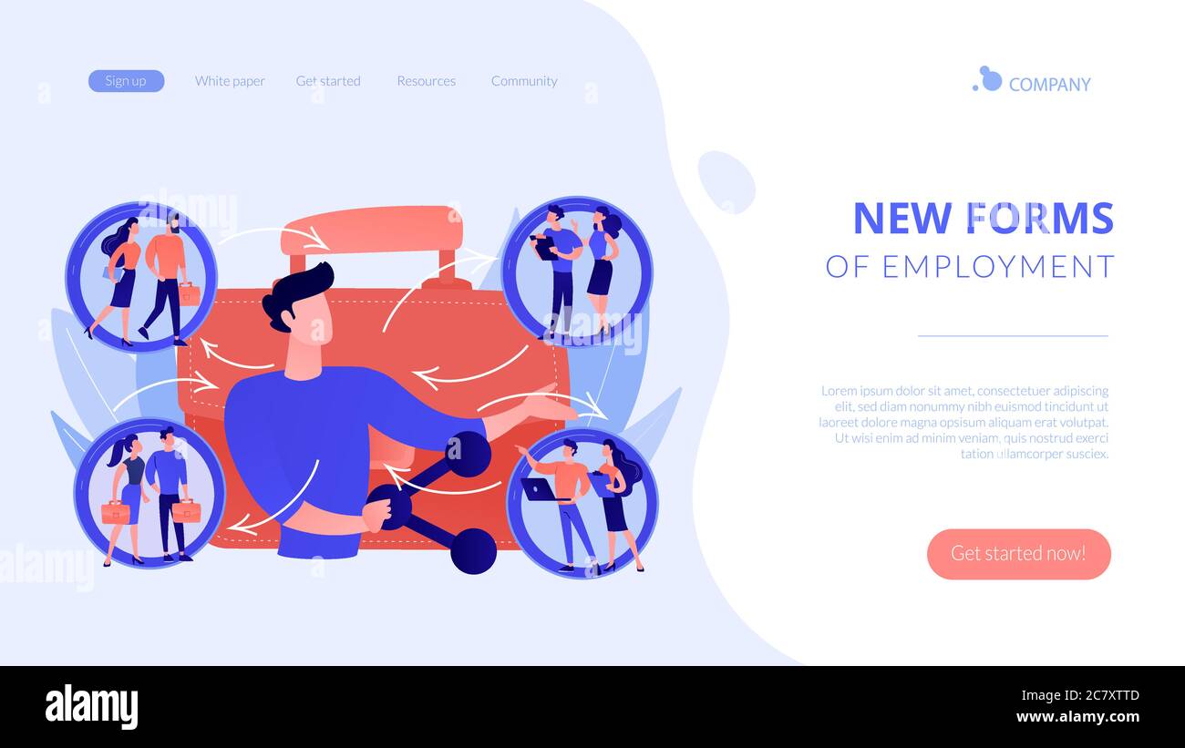 Employee sharing concept landing page Stock Vector Image & Art - Alamy