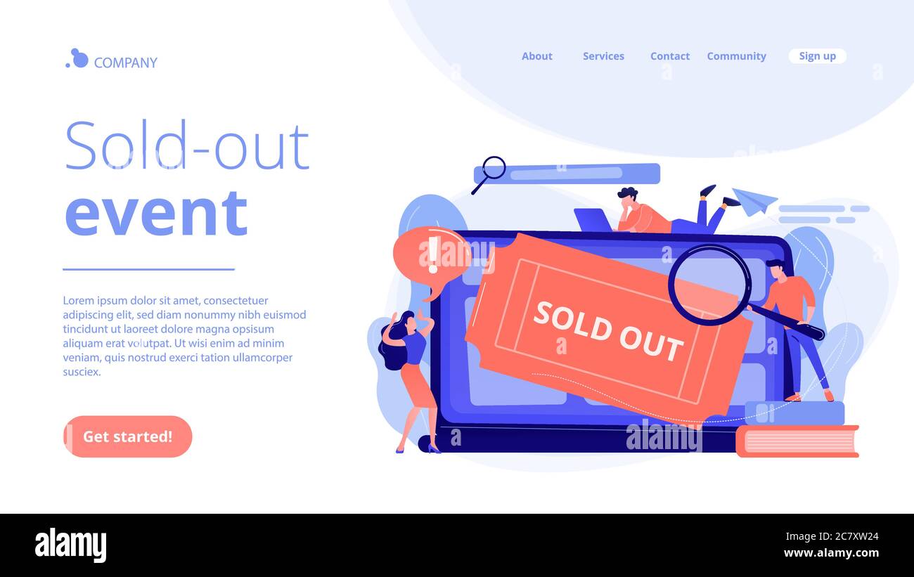 Sold-out event concept landing page Stock Vector Image & Art - Alamy
