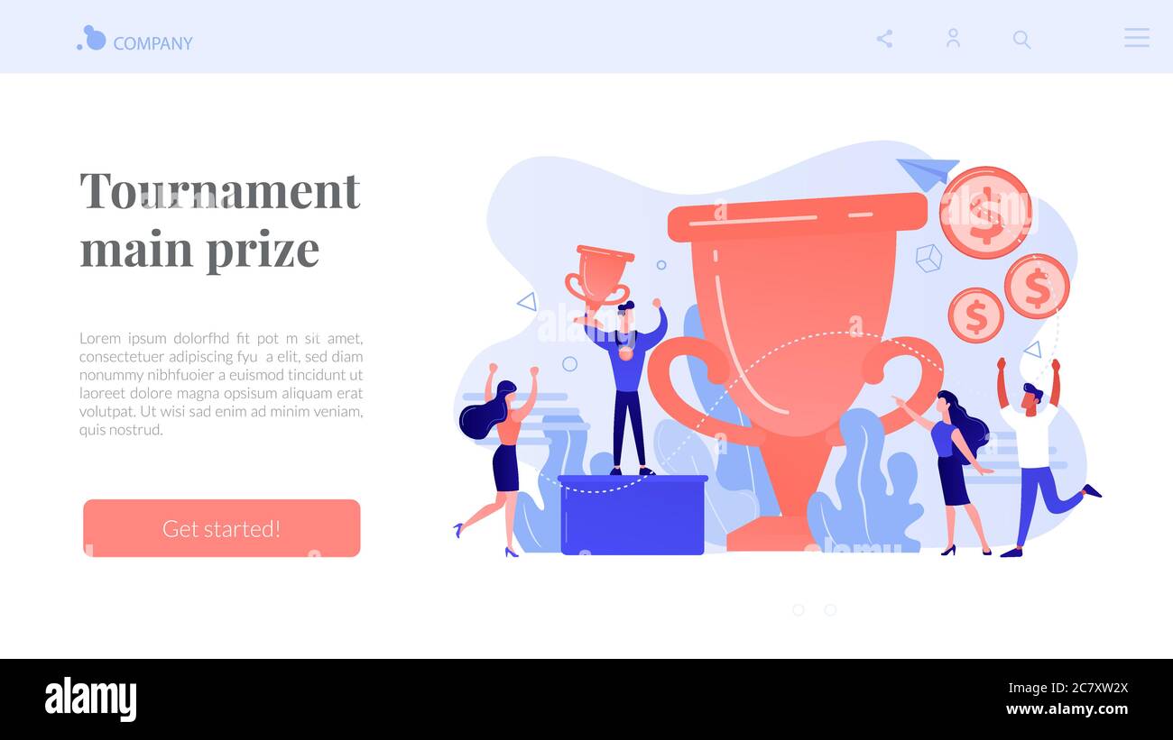 Prize pool concept landing page Stock Vector Image & Art - Alamy