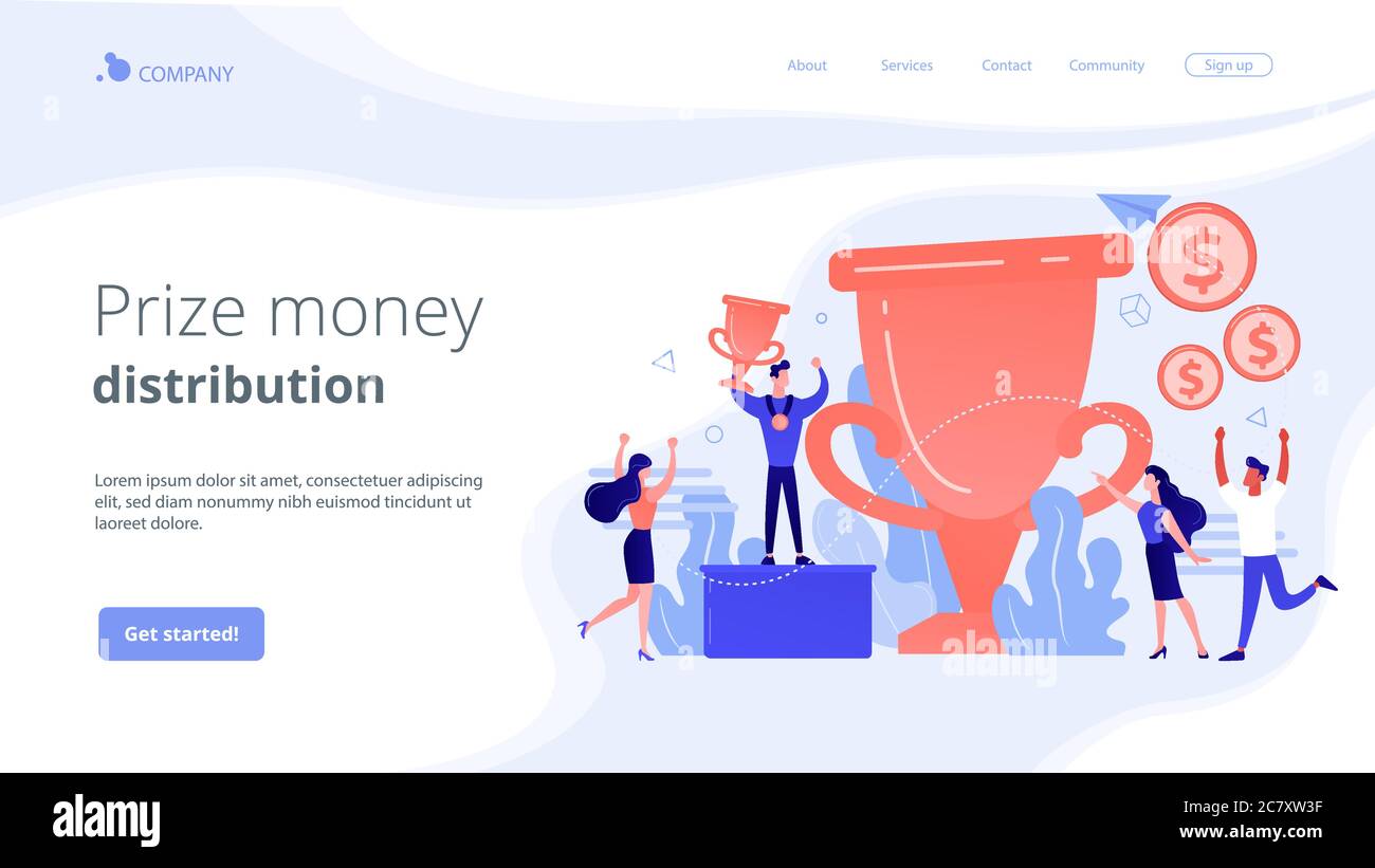 Prize pool concept landing page Stock Vector Image & Art - Alamy