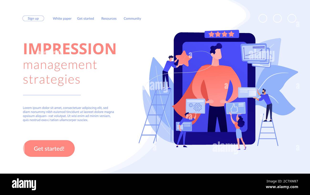 Impression management concept landing page Stock Vector Image & Art - Alamy