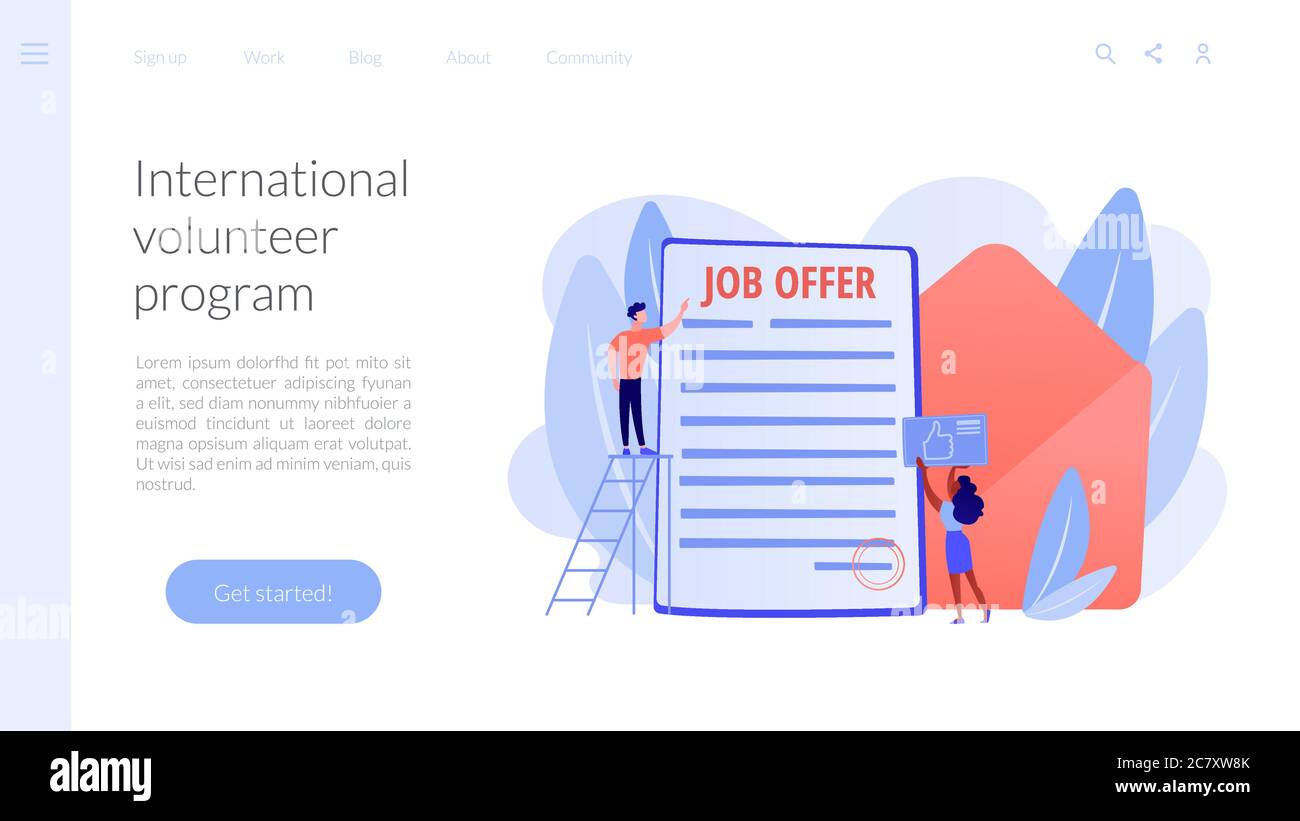 Job offer concept landing page Stock Vector Image & Art - Alamy
