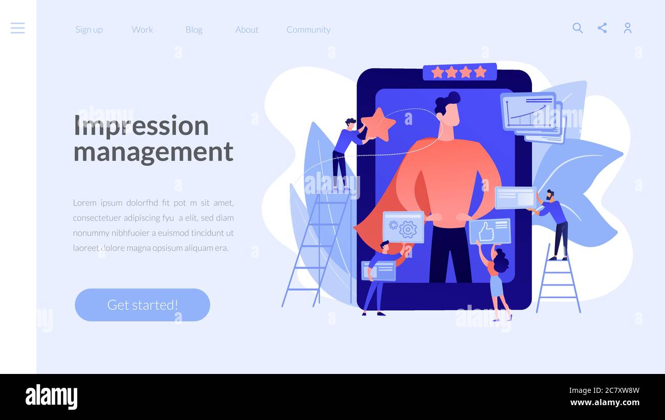 Impression management concept landing page Stock Vector Image & Art - Alamy