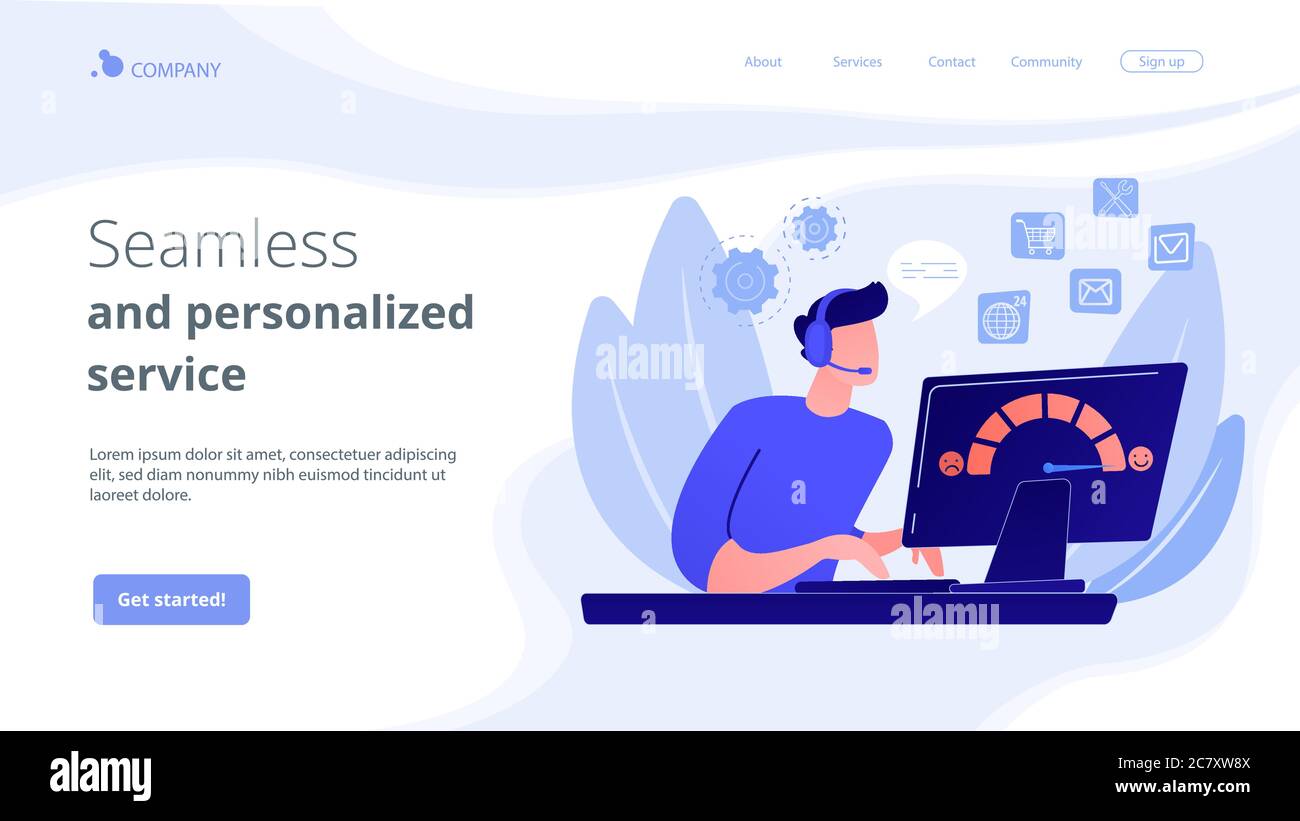 Customer care concept landing page Stock Vector Image & Art - Alamy