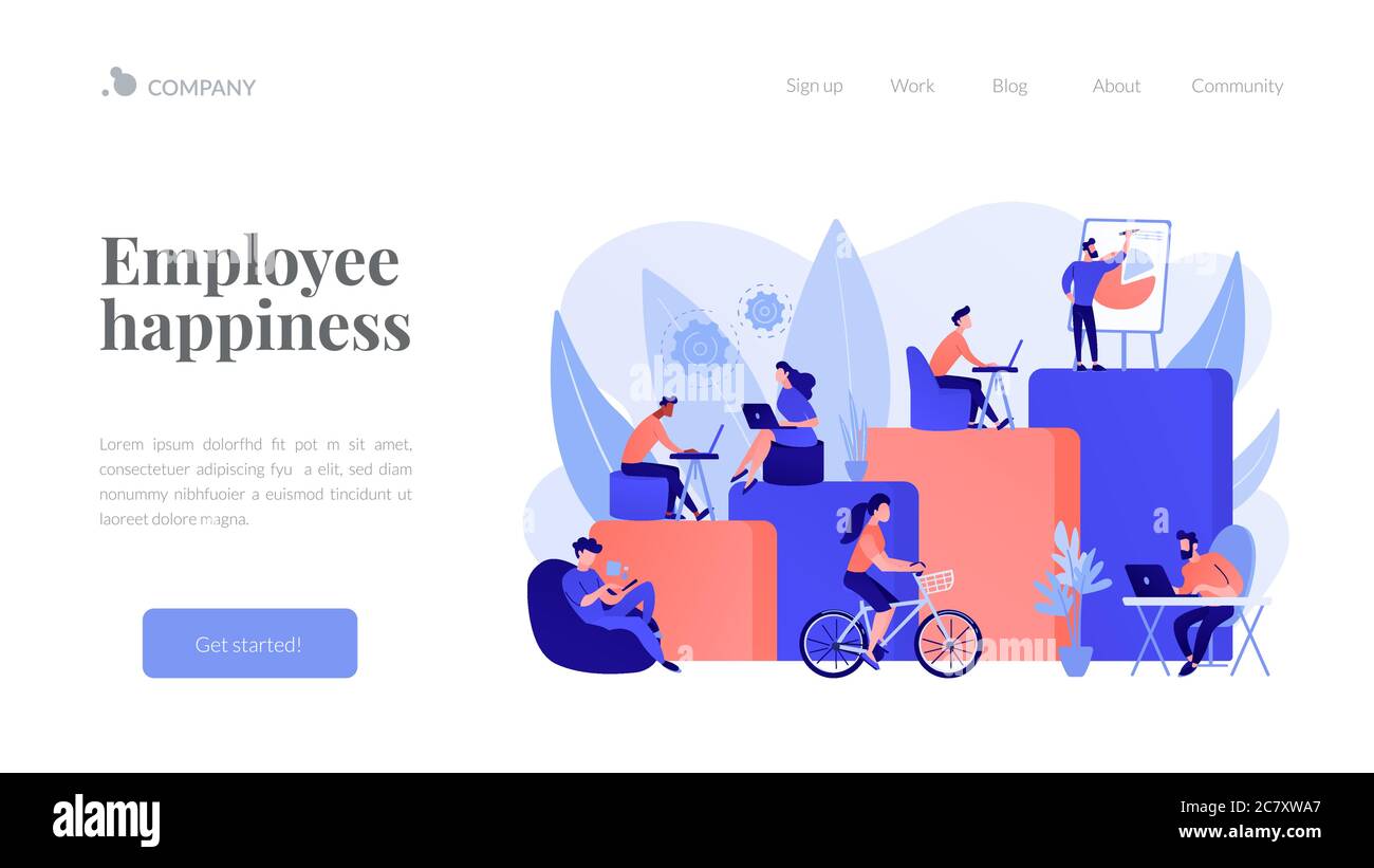 Modern workplace concept landing page Stock Vector Image & Art - Alamy
