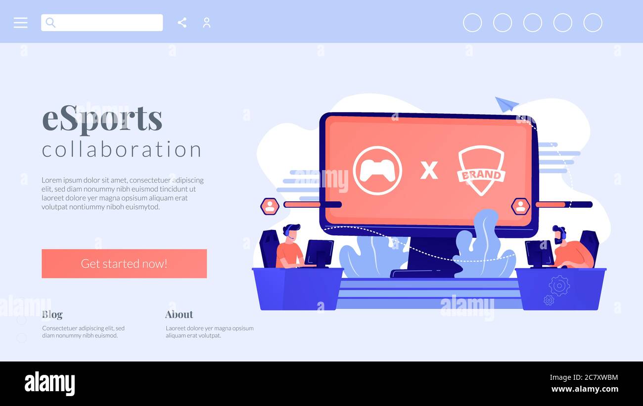 eSports collaboration concept landing page Stock Vector Image & Art - Alamy