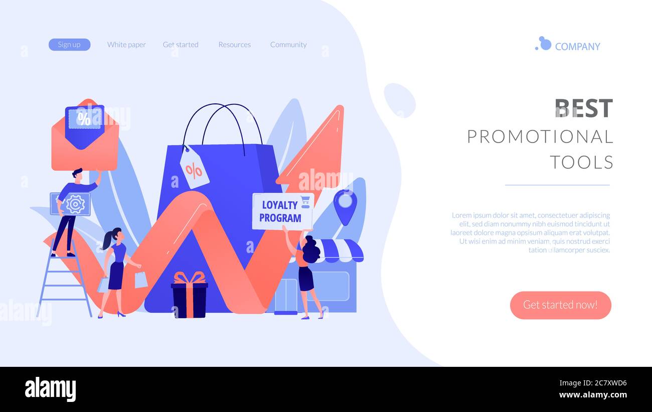 Promotional mix concept landing page Stock Vector Image & Art - Alamy