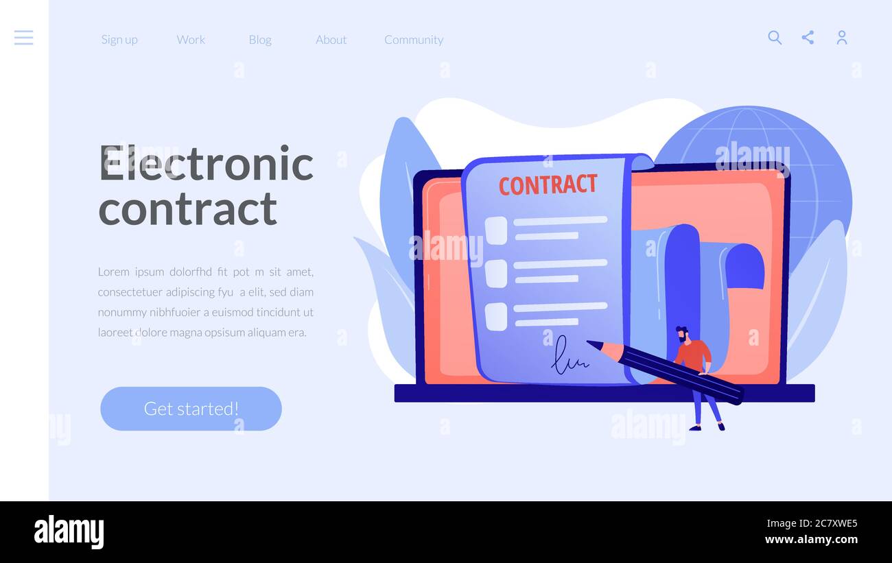 Electronic contract concept hi-res stock photography and images - Alamy